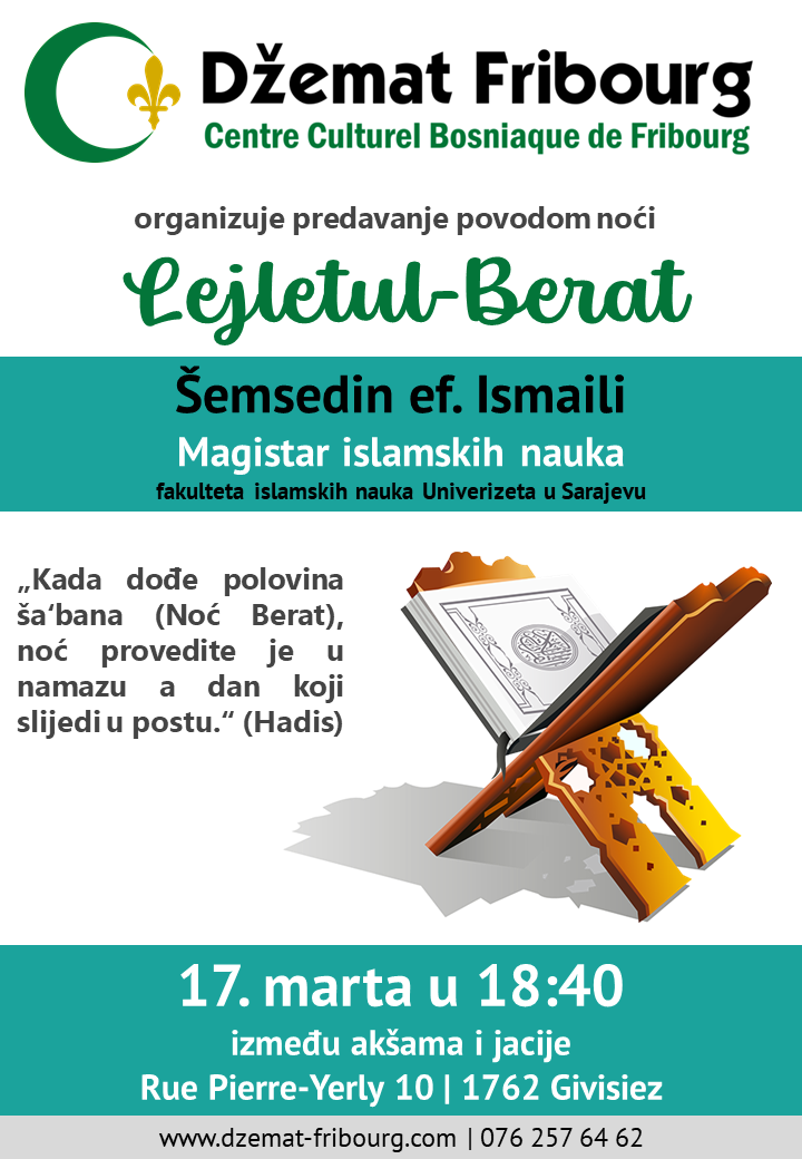 Predavanje povodom lejletul-berat - Džemat Fribourg